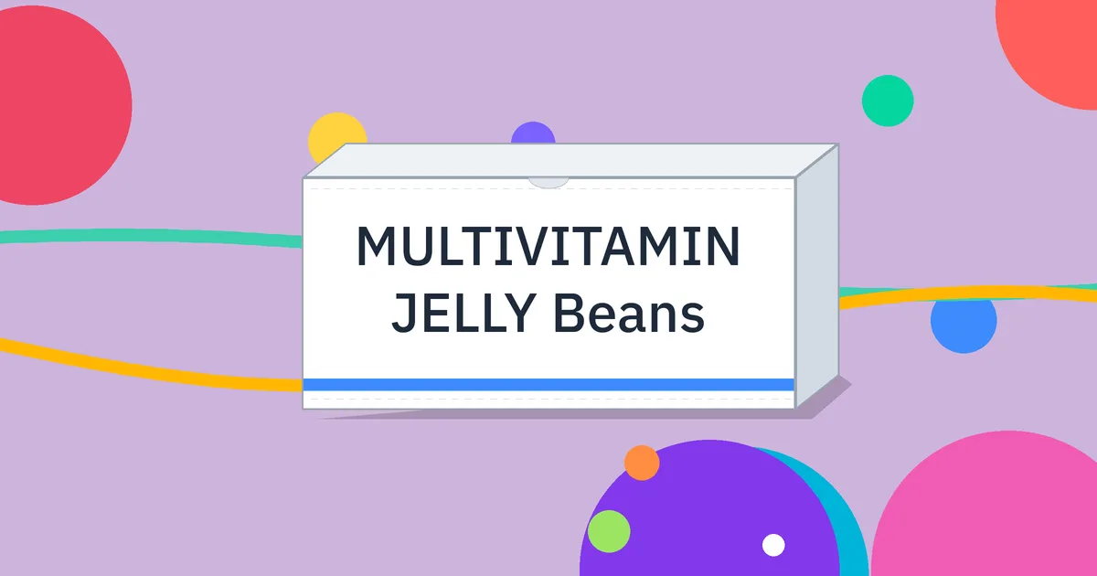 Symbolbild: Packung mit der Aufschrift MULTIVITAMIN JELLY Beans (PZN 20363443) – Verfügbarkeit und Bezug in Apotheken in Frankfurt am Main
