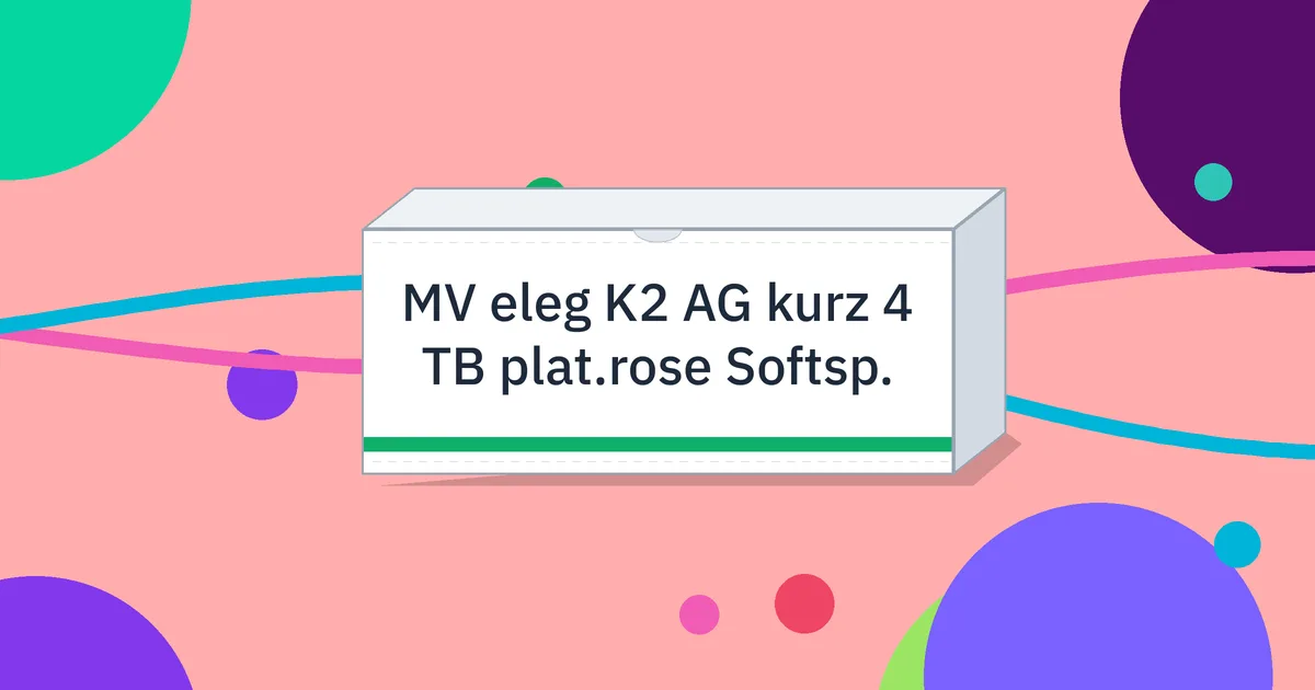 Symbolbild: Packung mit der Aufschrift MV eleg K2 AG kurz 4 TB plat.rose Softsp. (PZN 14696519) – Verfügbarkeit und Bezug in Apotheken in Frankfurt am Main