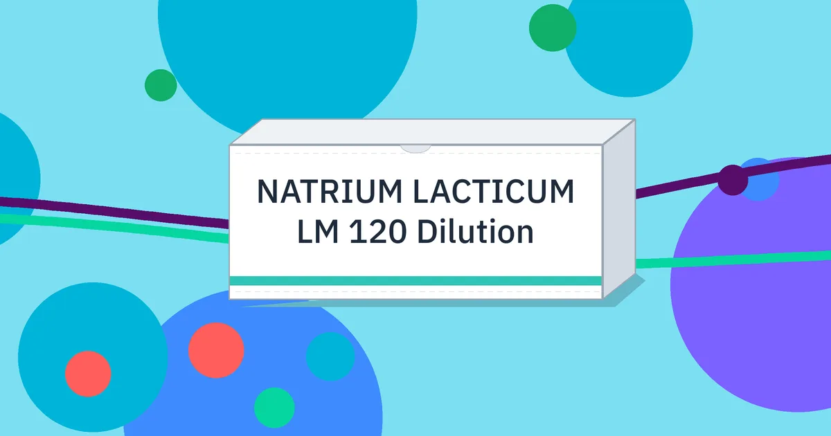 Symbolbild: Packung mit der Aufschrift NATRIUM LACTICUM LM 120 Dilution (PZN 12965122) – Verfügbarkeit und Bezug in Apotheken in Frankfurt am Main