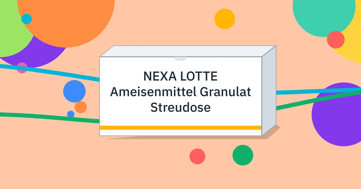 Symbolbild: Packung mit der Aufschrift NEXA LOTTE Ameisenmittel Granulat Streudose (PZN 16654005) – Verfügbarkeit und Bezug in Apotheken in Frankfurt am Main
