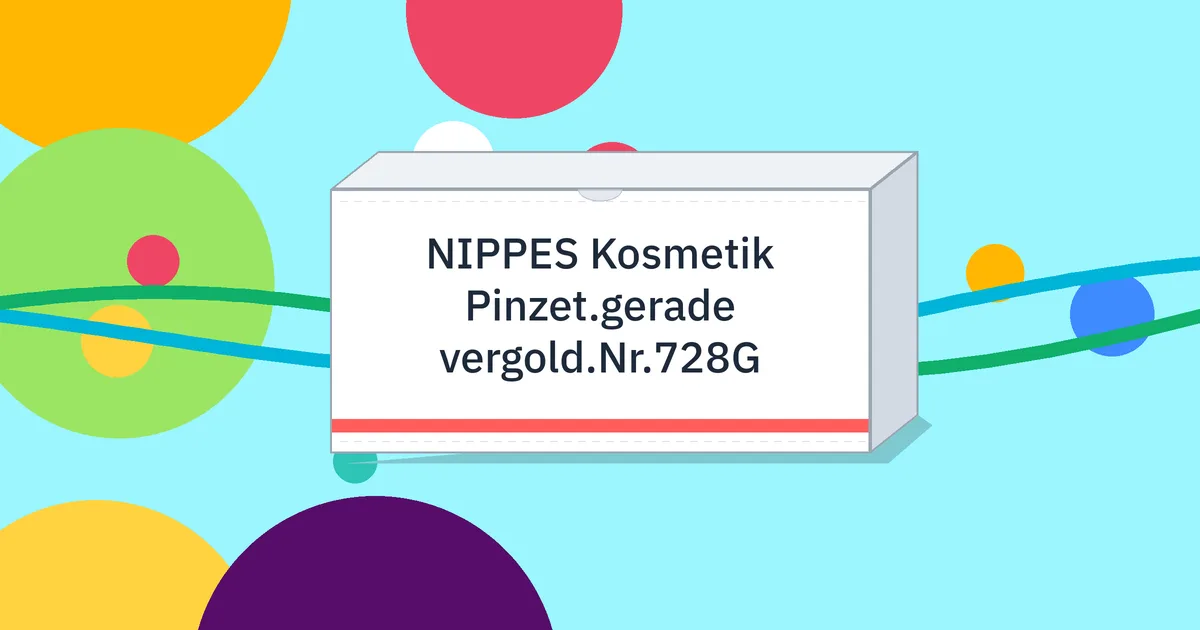 Symbolbild: Packung mit der Aufschrift NIPPES Kosmetik Pinzet.gerade vergold.Nr.728G (PZN 01685980) – Verfügbarkeit und Bezug in Apotheken in Frankfurt am Main