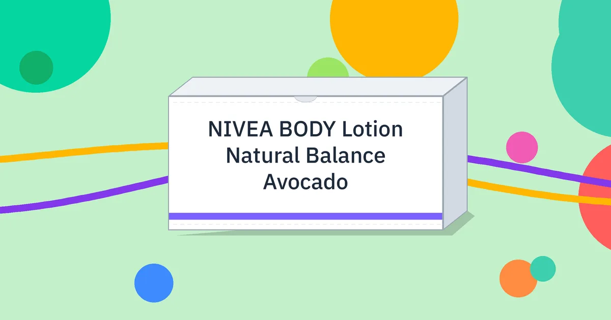 Symbolbild: Packung mit der Aufschrift NIVEA BODY Lotion Natural Balance Avocado (PZN 17623923) – Verfügbarkeit und Bezug in Apotheken in Frankfurt am Main