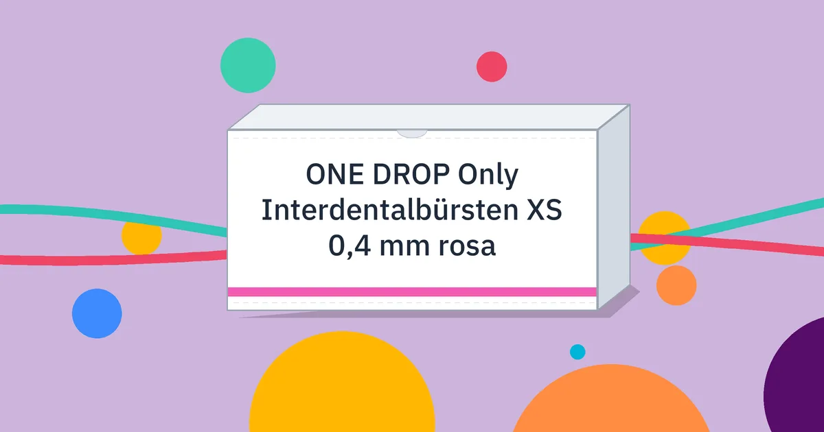 Symbolbild: Packung mit der Aufschrift ONE DROP Only Interdentalbürsten XS 0,4 mm rosa (PZN 20779706) – Verfügbarkeit und Bezug in Apotheken in Frankfurt am Main