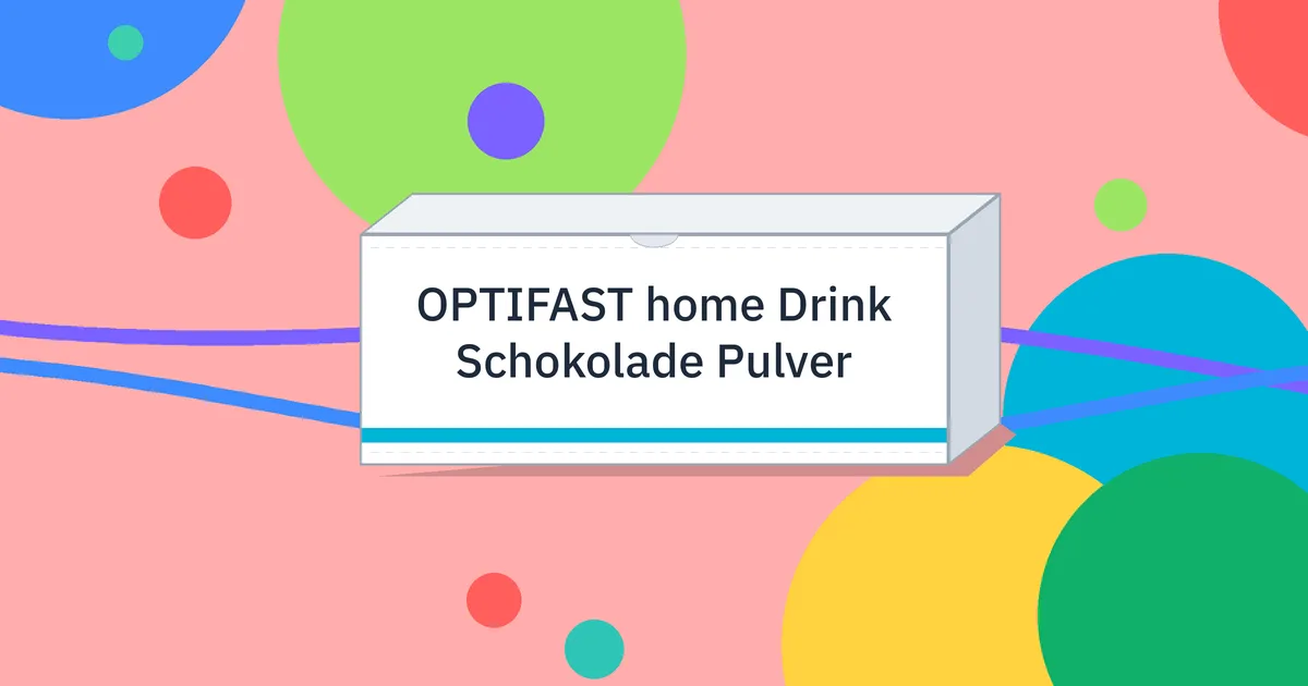Symbolbild: Packung mit der Aufschrift OPTIFAST home Drink Schokolade Pulver (PZN 10267804) – Verfügbarkeit und Bezug in Apotheken in Frankfurt am Main