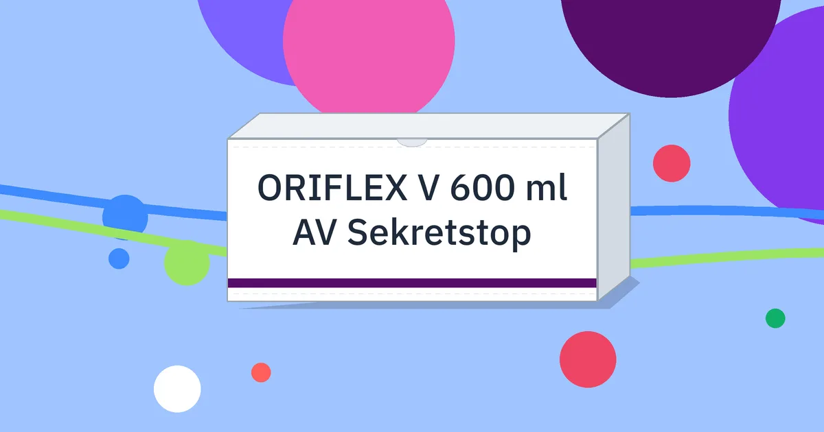 Symbolbild: Packung mit der Aufschrift ORIFLEX V 600 ml AV Sekretstop (PZN 17485361) – Verfügbarkeit und Bezug in Apotheken in Frankfurt am Main