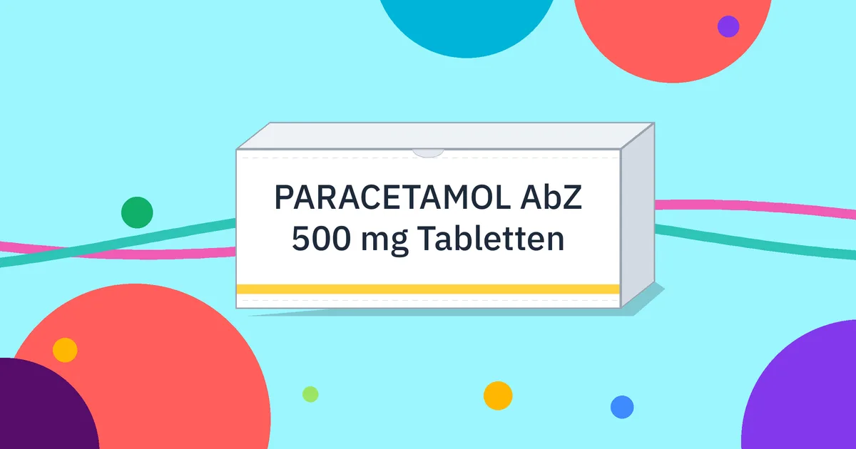 Symbolbild: Packung mit der Aufschrift PARACETAMOL AbZ 500 mg Tabletten (PZN 01234510) – Verfügbarkeit und Bezug in Apotheken in Frankfurt am Main