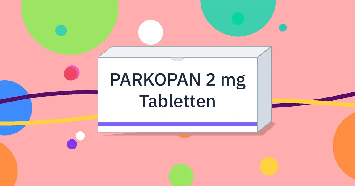Symbolbild: Packung mit der Aufschrift PARKOPAN 2 mg Tabletten (PZN 07508144) – Verfügbarkeit und Bezug in Apotheken in Frankfurt am Main