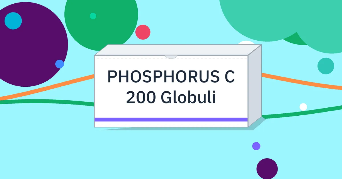 Symbolbild: Packung mit der Aufschrift PHOSPHORUS C 200 Globuli (PZN 02928982) – Verfügbarkeit und Bezug in Apotheken in Frankfurt am Main
