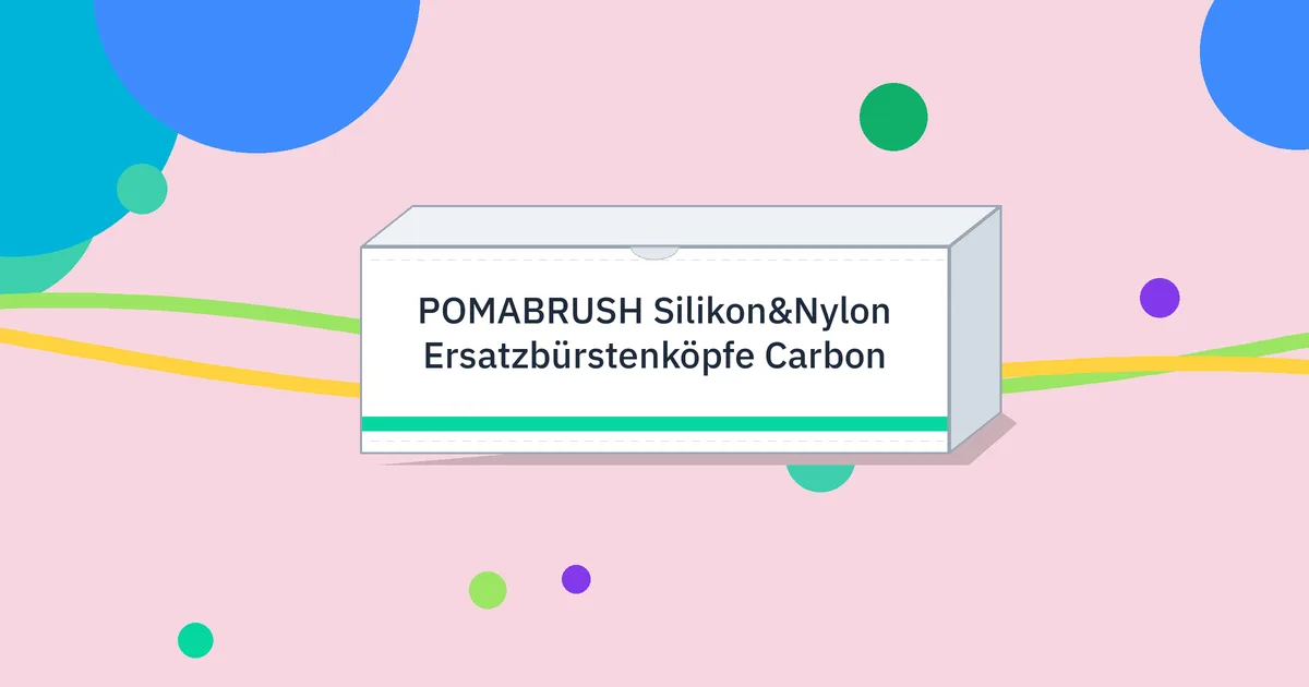 Symbolbild: Packung mit der Aufschrift POMABRUSH Silikon&Nylon Ersatzbürstenköpfe Carbon (PZN 18494132) – Verfügbarkeit und Bezug in Apotheken in Frankfurt am Main