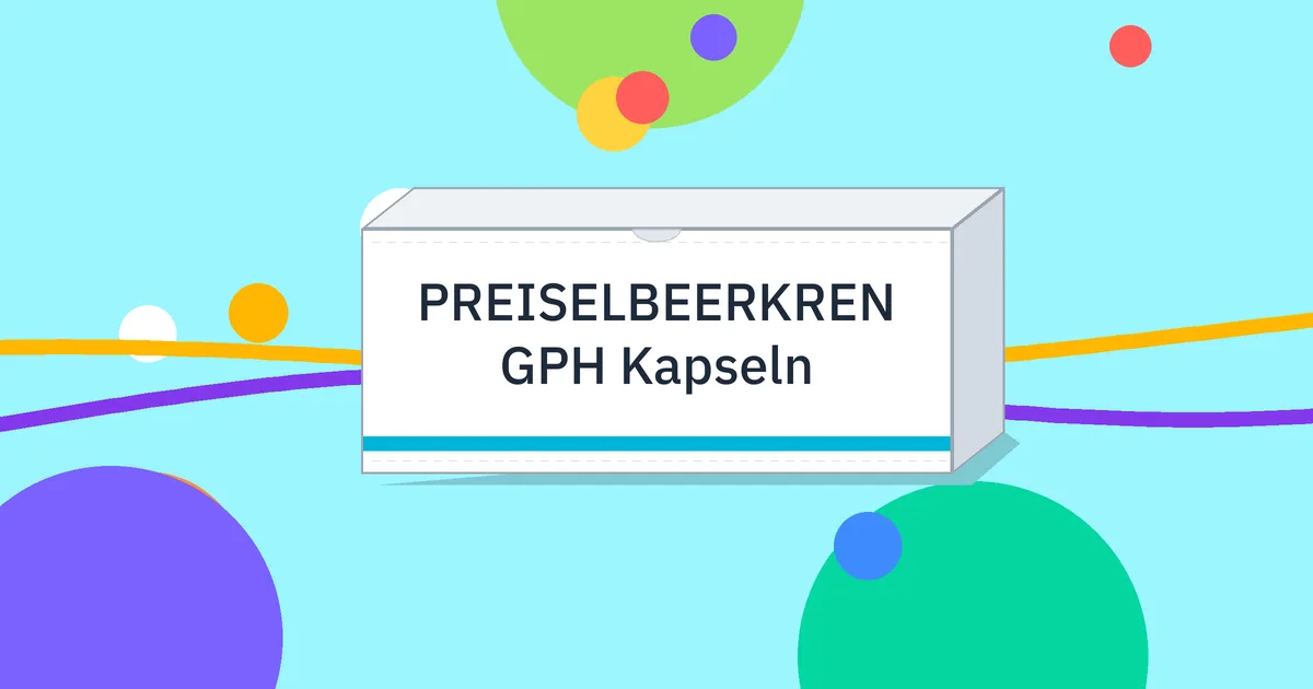 Symbolbild: Packung mit der Aufschrift PREISELBEERKREN GPH Kapseln (PZN 10265099) – Verfügbarkeit und Bezug in Apotheken in Frankfurt am Main