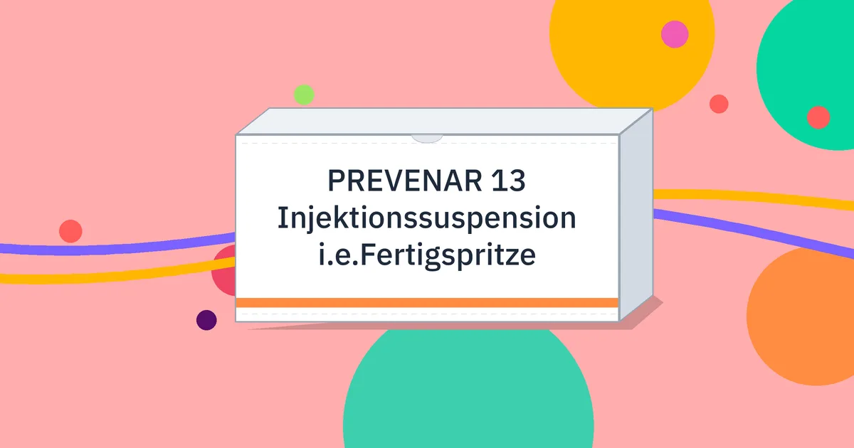 Symbolbild: Packung mit der Aufschrift PREVENAR 13 Injektionssuspension i.e.Fertigspritze (PZN 10217019) – Verfügbarkeit und Bezug in Apotheken in Frankfurt am Main