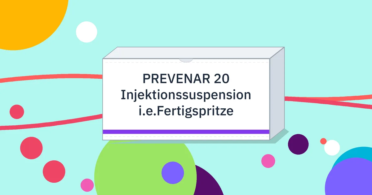Symbolbild: Packung mit der Aufschrift PREVENAR 20 Injektionssuspension i.e.Fertigspritze (PZN 19454117) – Verfügbarkeit und Bezug in Apotheken in Frankfurt am Main