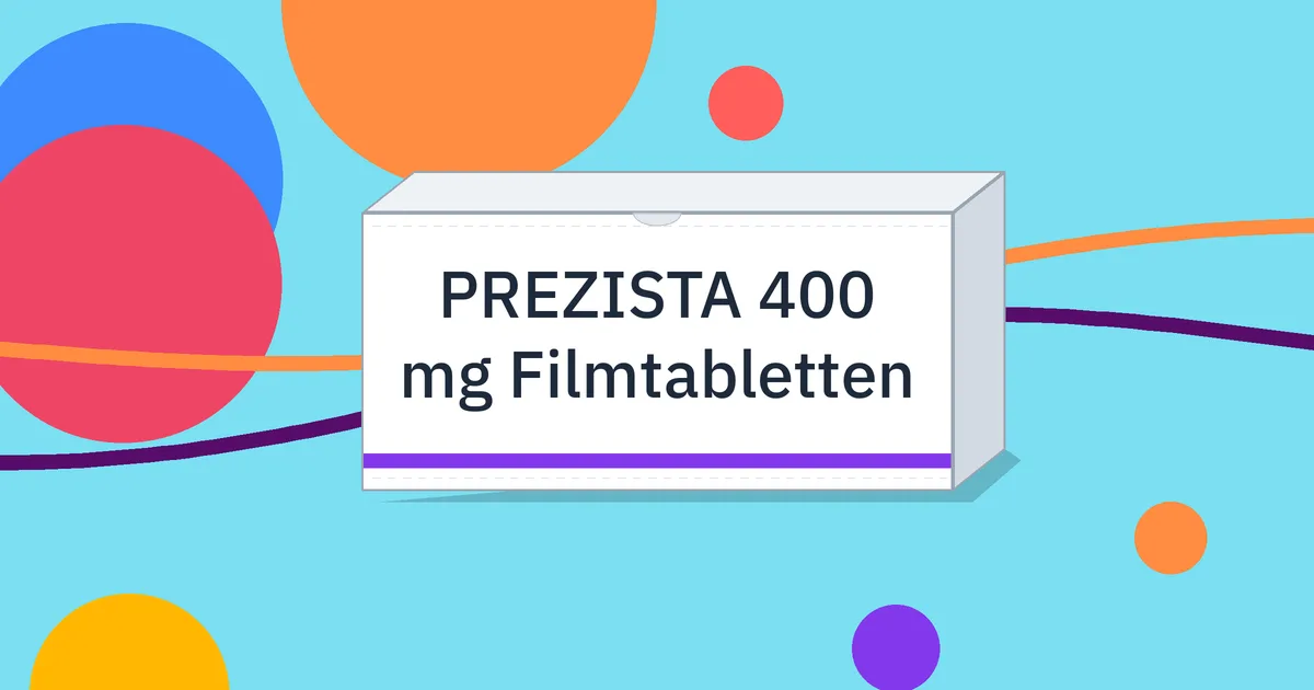 Symbolbild: Packung mit der Aufschrift PREZISTA 400 mg Filmtabletten (PZN 10756727) – Verfügbarkeit und Bezug in Apotheken in Frankfurt am Main