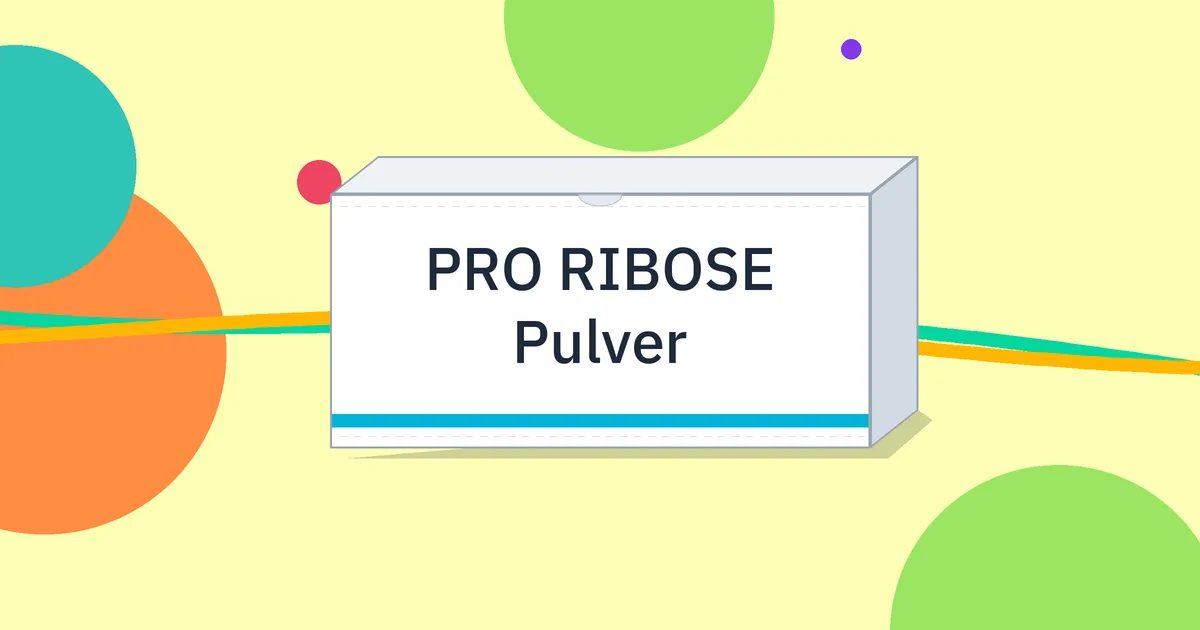 Symbolbild: Packung mit der Aufschrift PRO RIBOSE Pulver (PZN 19405099) – Verfügbarkeit und Bezug in Apotheken in Frankfurt am Main