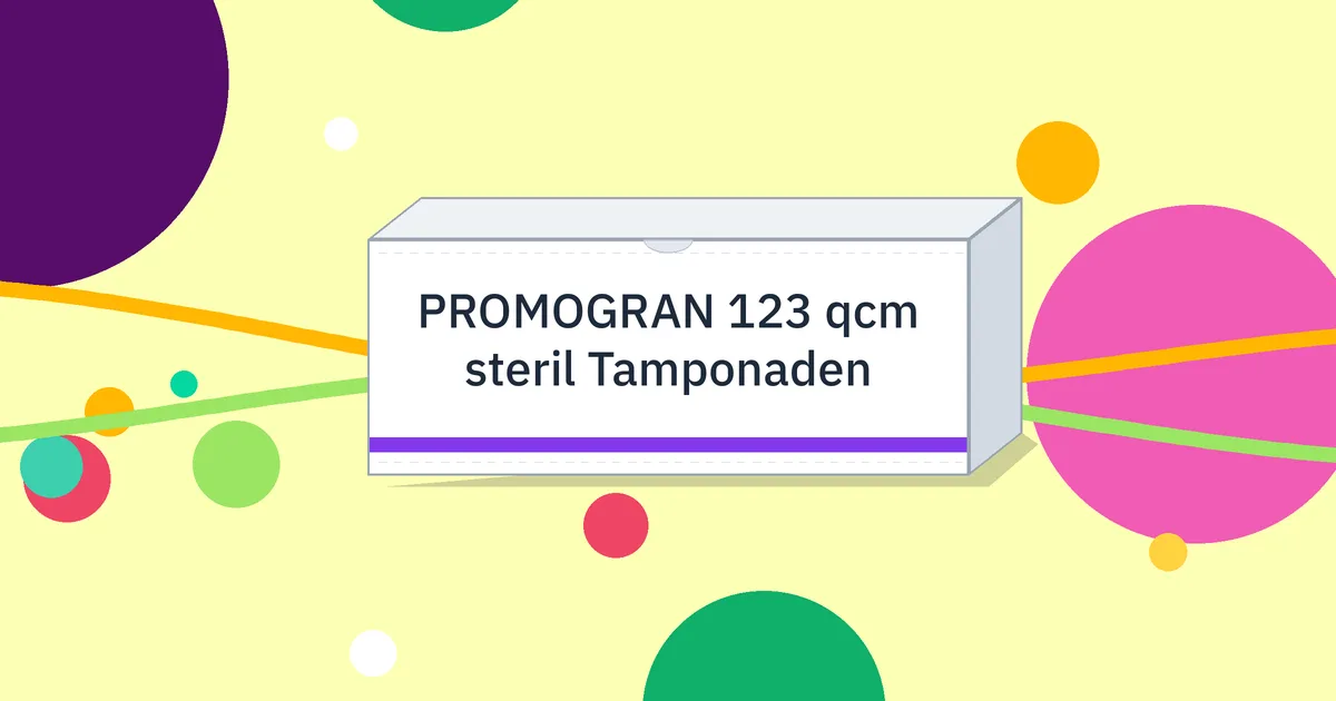 Symbolbild: Packung mit der Aufschrift PROMOGRAN 123 qcm steril Tamponaden (PZN 04740107) – Verfügbarkeit und Bezug in Apotheken in Frankfurt am Main