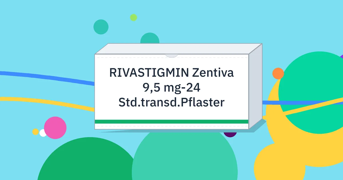 Symbolbild: Packung mit der Aufschrift RIVASTIGMIN Zentiva 9,5 mg-24 Std.transd.Pflaster (PZN 18850213) – Verfügbarkeit und Bezug in Apotheken in Frankfurt am Main