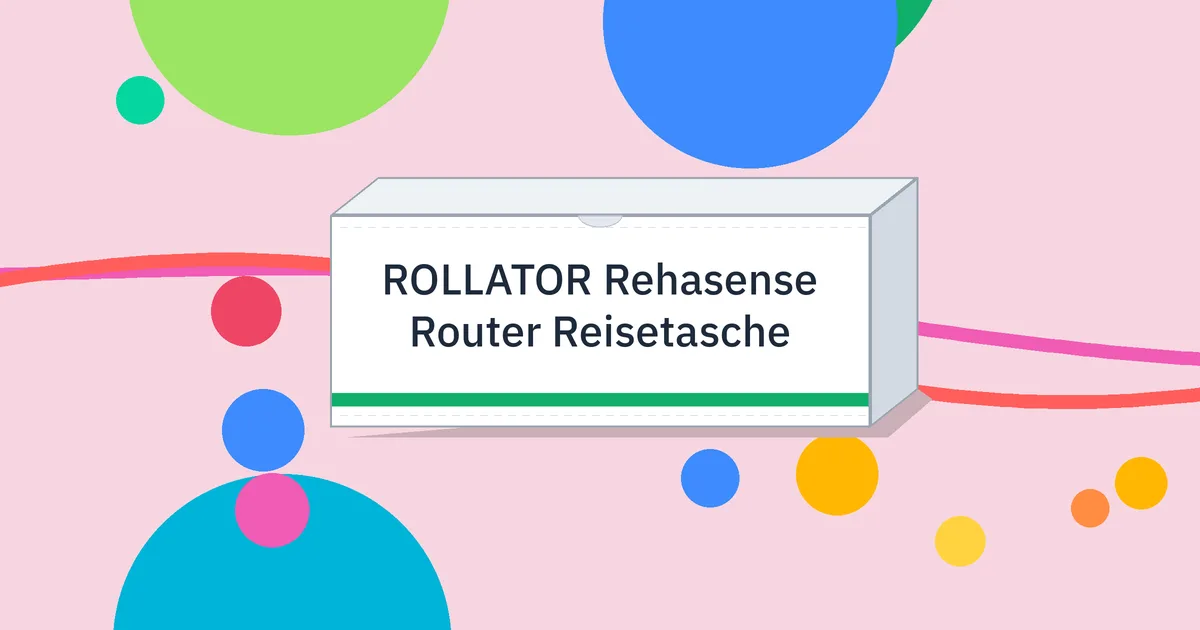 Symbolbild: Packung mit der Aufschrift ROLLATOR Rehasense Router Reisetasche (PZN 11109591) – Verfügbarkeit und Bezug in Apotheken in Frankfurt am Main