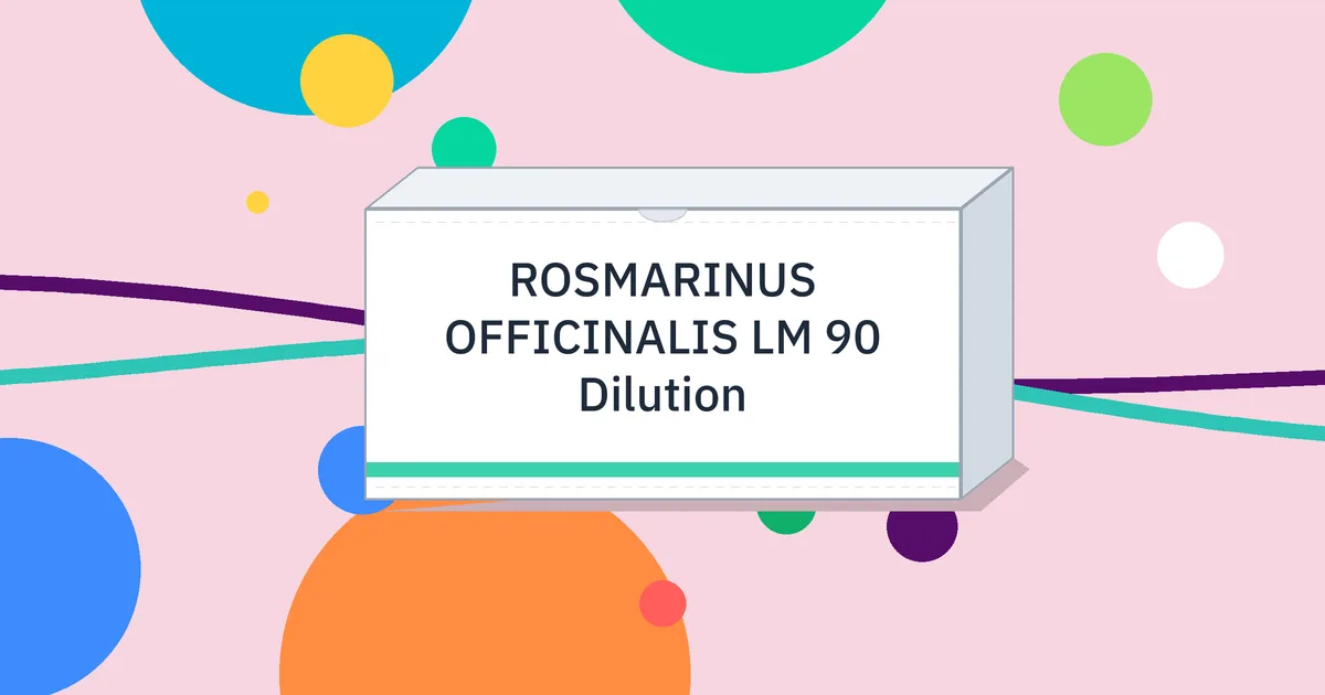 Symbolbild: Packung mit der Aufschrift ROSMARINUS OFFICINALIS LM 90 Dilution (PZN 13681237) – Verfügbarkeit und Bezug in Apotheken in Frankfurt am Main