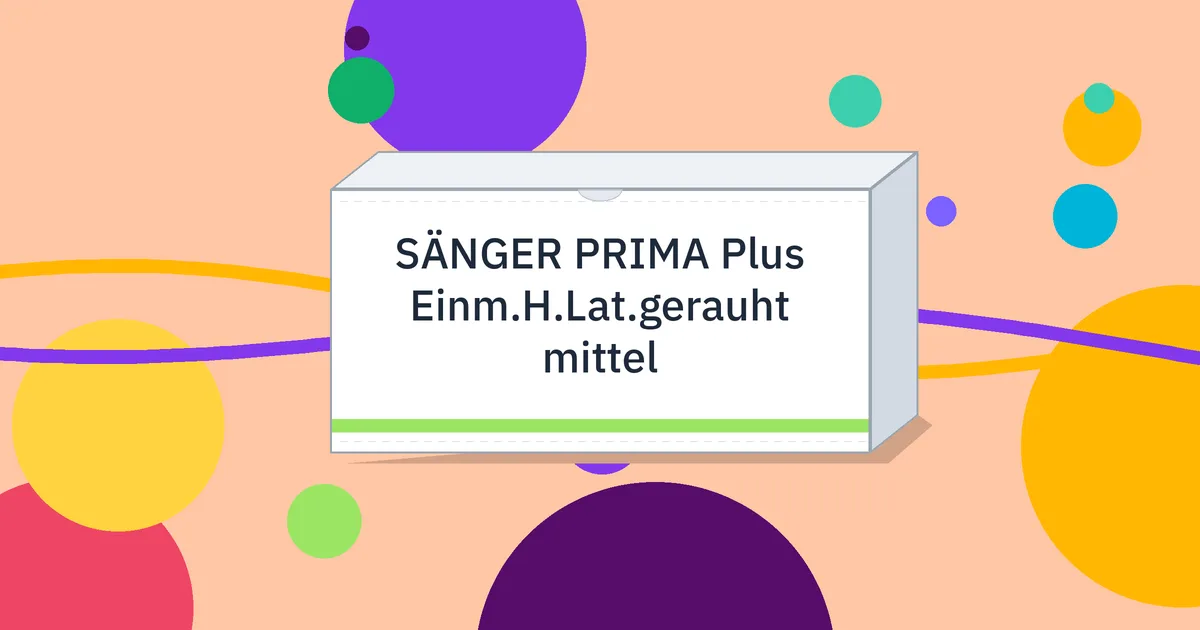 Symbolbild: Packung mit der Aufschrift SÄNGER PRIMA Plus Einm.H.Lat.gerauht mittel (PZN 00289271) – Verfügbarkeit und Bezug in Apotheken in Frankfurt am Main