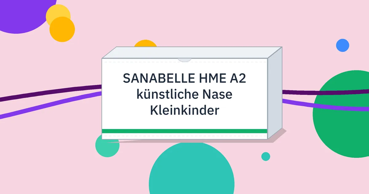 Symbolbild: Packung mit der Aufschrift SANABELLE HME A2 künstliche Nase Kleinkinder (PZN 13920245) – Verfügbarkeit und Bezug in Apotheken in Frankfurt am Main
