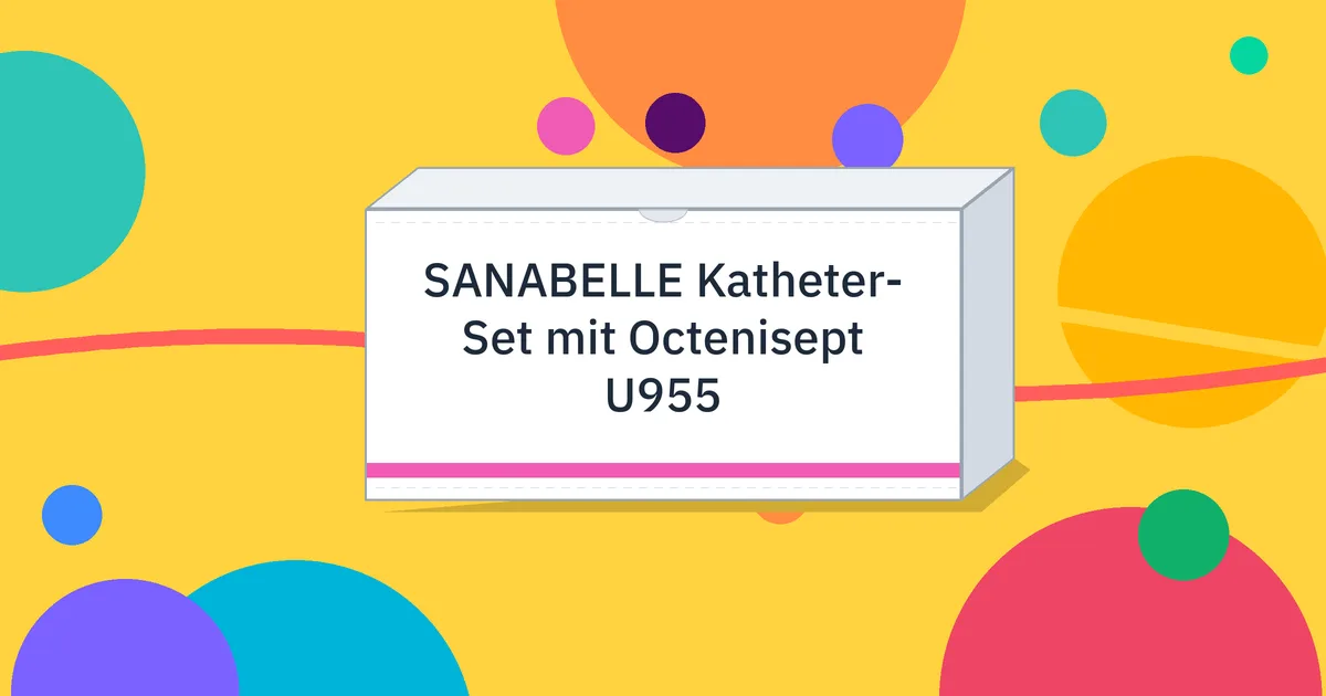 Symbolbild: Packung mit der Aufschrift SANABELLE Katheter-Set mit Octenisept U955 (PZN 16667108) – Verfügbarkeit und Bezug in Apotheken in Frankfurt am Main