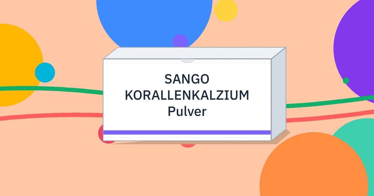 Symbolbild: Packung mit der Aufschrift SANGO KORALLENKALZIUM Pulver (PZN 08811761) – Verfügbarkeit und Bezug in Apotheken in Frankfurt am Main