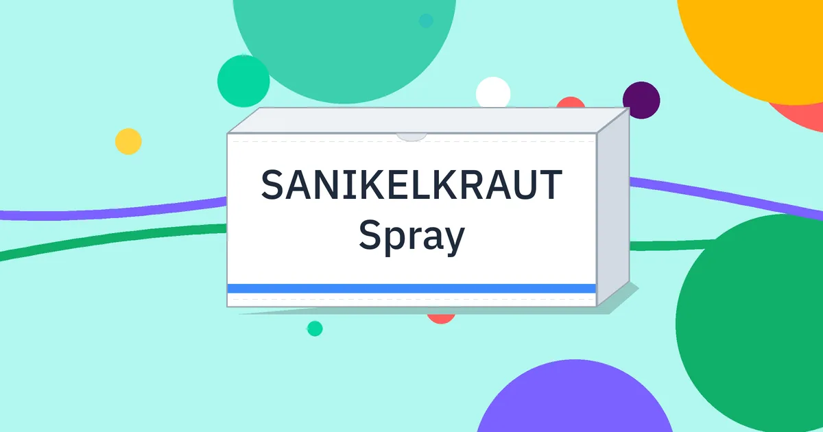 Symbolbild: Packung mit der Aufschrift SANIKELKRAUT Spray (PZN 11713559) – Verfügbarkeit und Bezug in Apotheken in Frankfurt am Main