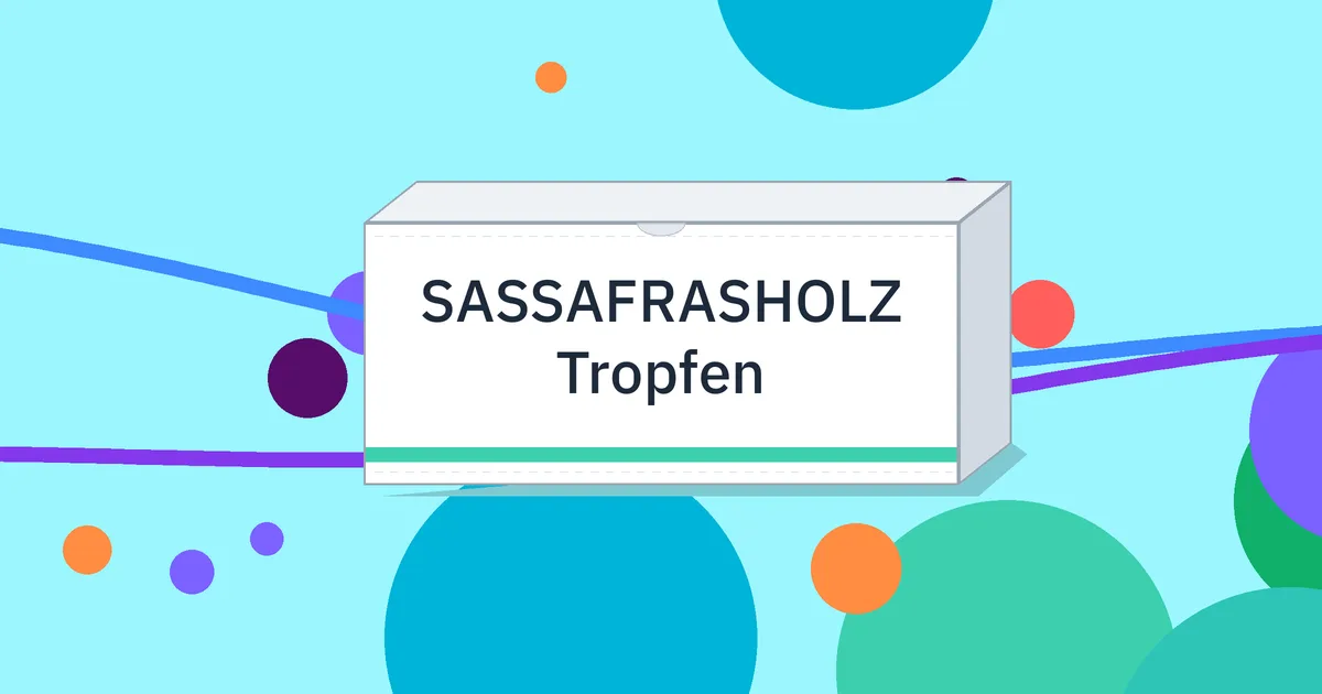 Symbolbild: Packung mit der Aufschrift SASSAFRASHOLZ Tropfen (PZN 18439699) – Verfügbarkeit und Bezug in Apotheken in Frankfurt am Main