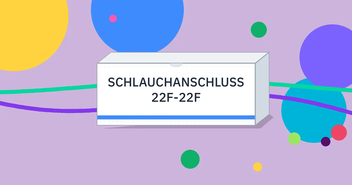 Symbolbild: Packung mit der Aufschrift SCHLAUCHANSCHLUSS 22F-22F (PZN 20205425) – Verfügbarkeit und Bezug in Apotheken in Frankfurt am Main