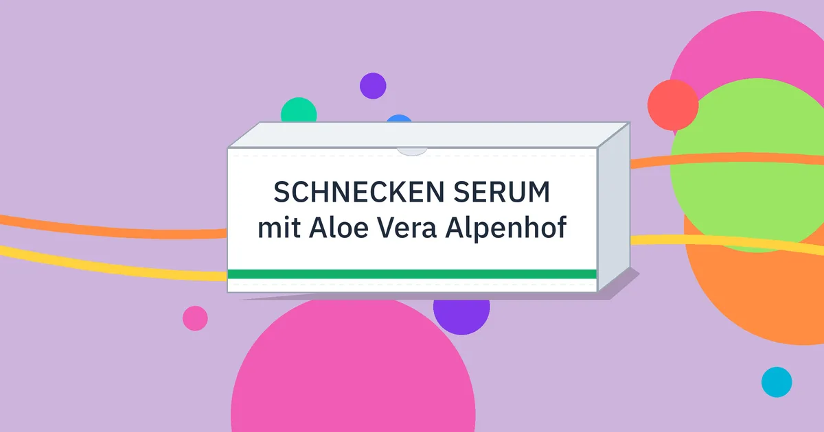 Symbolbild: Packung mit der Aufschrift SCHNECKEN SERUM mit Aloe Vera Alpenhof (PZN 20894123) – Verfügbarkeit und Bezug in Apotheken in Frankfurt am Main