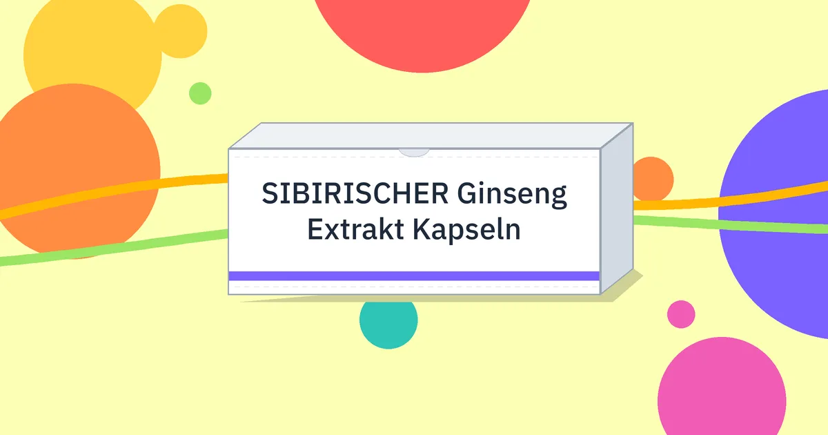 Symbolbild: Packung mit der Aufschrift SIBIRISCHER Ginseng Extrakt Kapseln (PZN 18362301) – Verfügbarkeit und Bezug in Apotheken in Frankfurt am Main