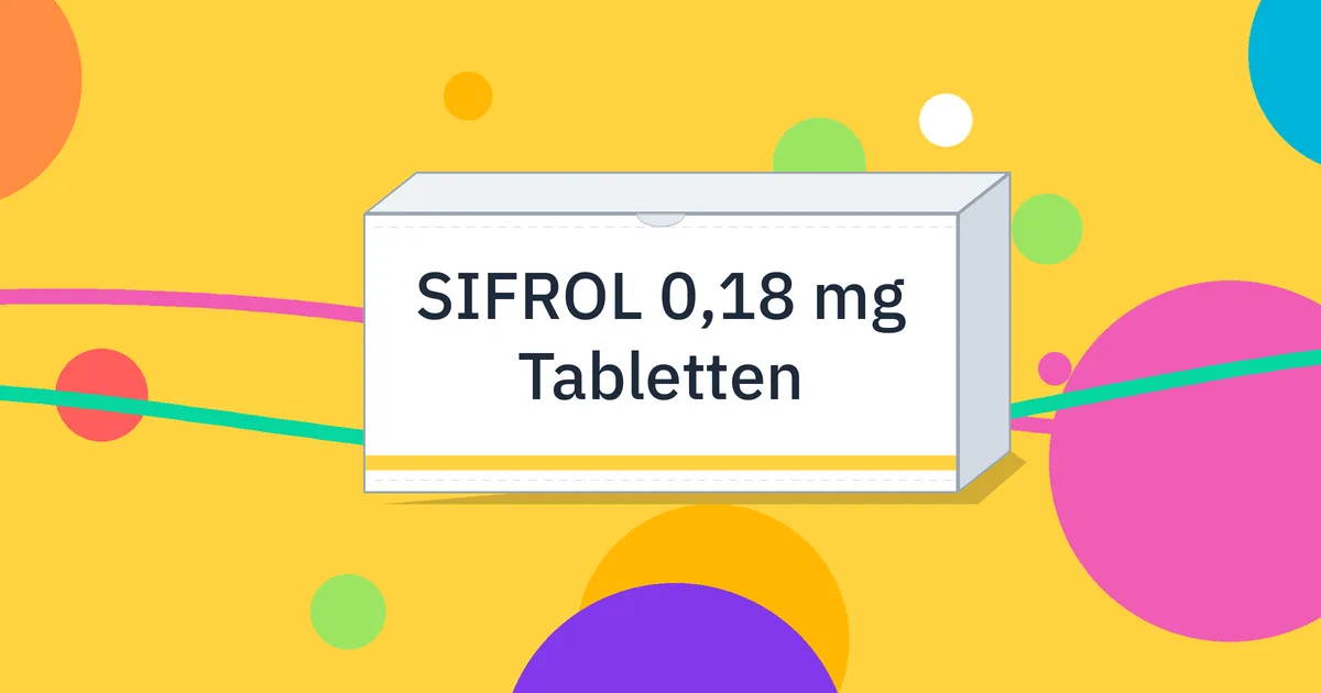 Symbolbild: Packung mit der Aufschrift SIFROL 0,18 mg Tabletten (PZN 08997872) – Verfügbarkeit und Bezug in Apotheken in Frankfurt am Main