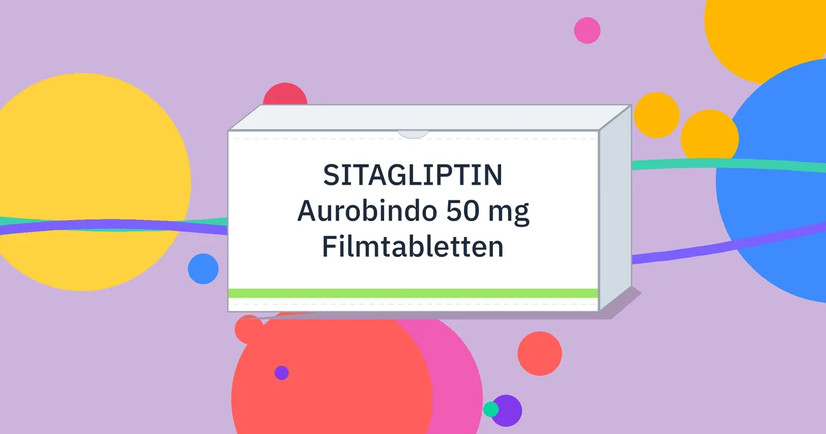 Symbolbild: Packung mit der Aufschrift SITAGLIPTIN Aurobindo 50 mg Filmtabletten (PZN 17844972) – Verfügbarkeit und Bezug in Apotheken in Frankfurt am Main