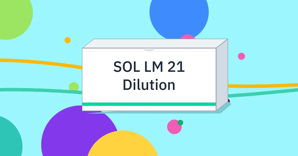 Symbolbild: Packung mit der Aufschrift SOL LM 21 Dilution (PZN 13192024) – Verfügbarkeit und Bezug in Apotheken in Frankfurt am Main