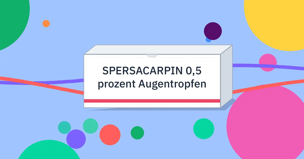 Symbolbild: Packung mit der Aufschrift SPERSACARPIN 0,5 prozent Augentropfen (PZN 01907989) – Verfügbarkeit und Bezug in Apotheken in Frankfurt am Main