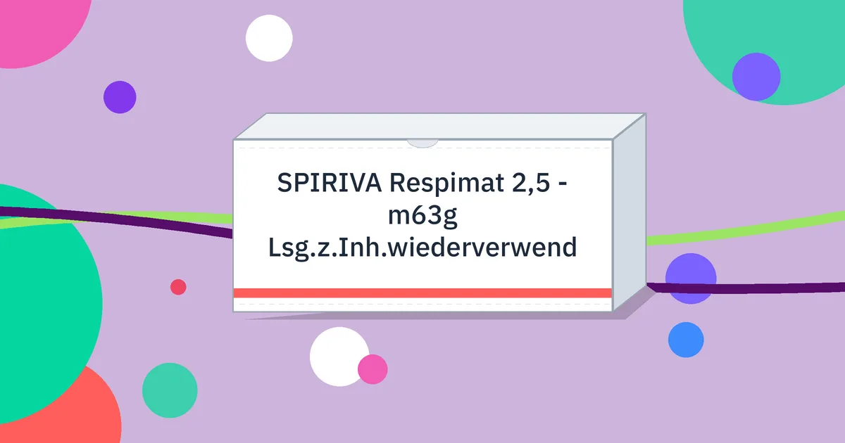 Symbolbild: Packung mit der Aufschrift SPIRIVA Respimat 2,5 -m63g Lsg.z.Inh.wiederverwend (PZN 17923097) – Verfügbarkeit und Bezug in Apotheken in Frankfurt am Main
