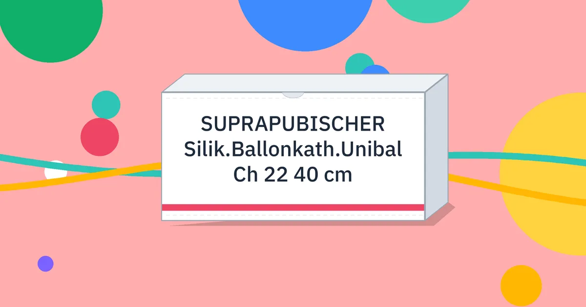 Symbolbild: Packung mit der Aufschrift SUPRAPUBISCHER Silik.Ballonkath.Unibal Ch 22 40 cm (PZN 01152717) – Verfügbarkeit und Bezug in Apotheken in Frankfurt am Main