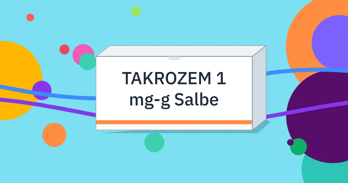 Symbolbild: Packung mit der Aufschrift TAKROZEM 1 mg-g Salbe (PZN 14063292) – Verfügbarkeit und Bezug in Apotheken in Frankfurt am Main