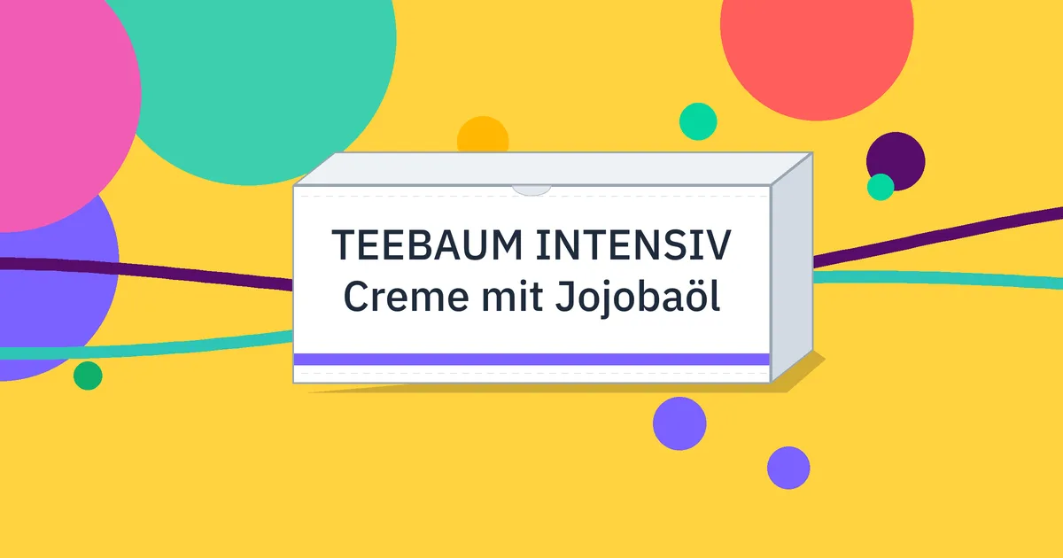 Symbolbild: Packung mit der Aufschrift TEEBAUM INTENSIV Creme mit Jojobaöl (PZN 08535999) – Verfügbarkeit und Bezug in Apotheken in Frankfurt am Main