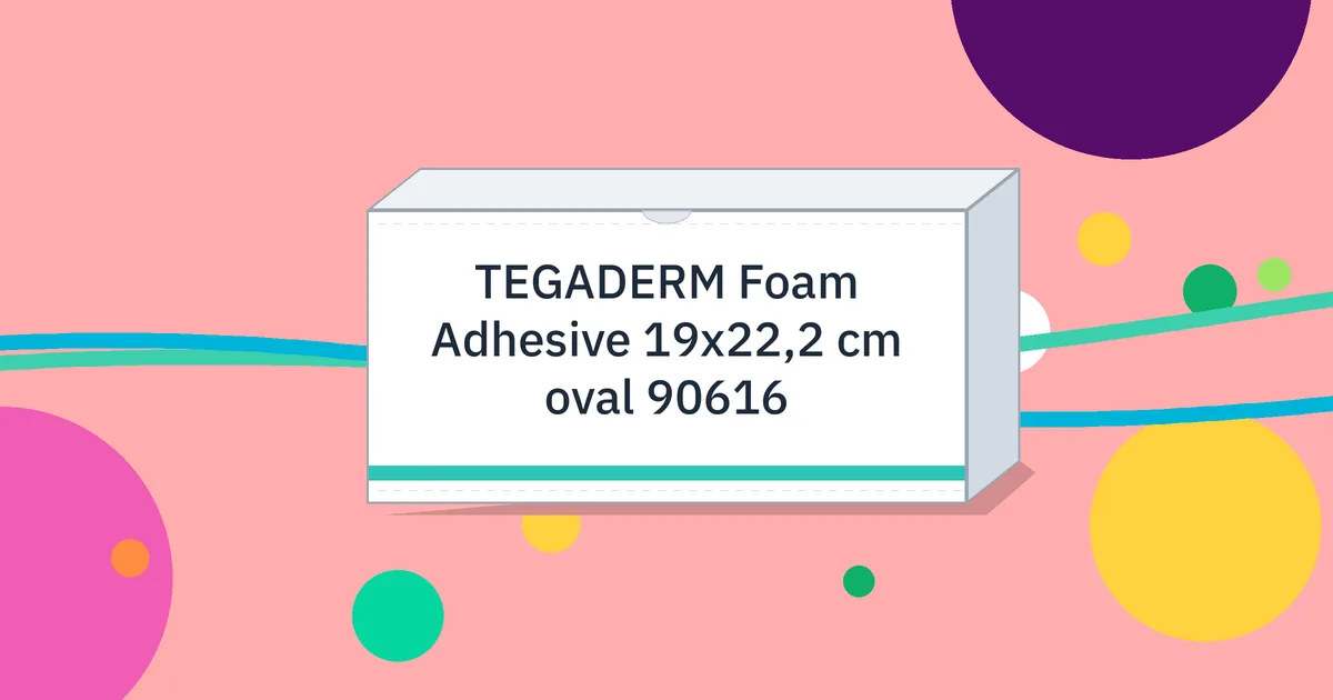 Symbolbild: Packung mit der Aufschrift TEGADERM Foam Adhesive 19x22,2 cm oval 90616 (PZN 13581174) – Verfügbarkeit und Bezug in Apotheken in Frankfurt am Main