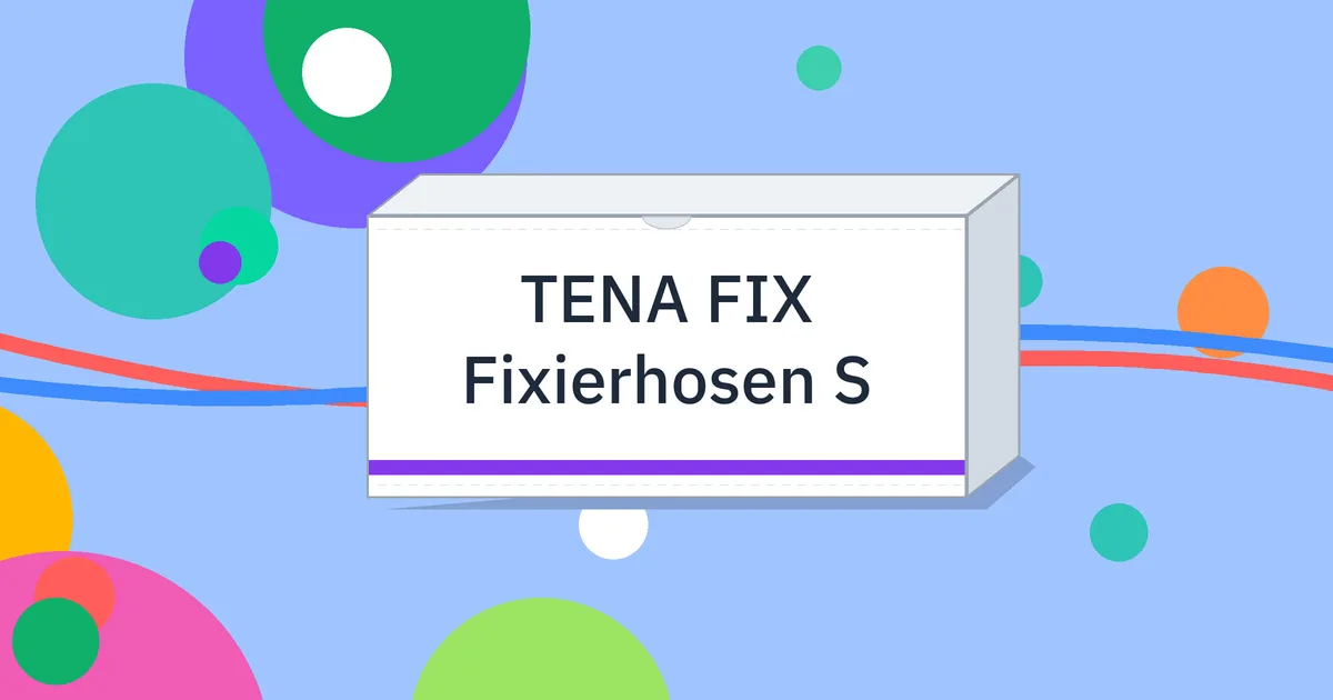 Symbolbild: Packung mit der Aufschrift TENA FIX Fixierhosen S (PZN 09468874) – Verfügbarkeit und Bezug in Apotheken in Frankfurt am Main