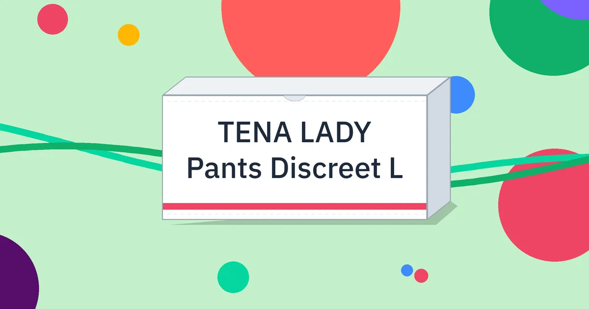 Symbolbild: Packung mit der Aufschrift TENA LADY Pants Discreet L (PZN 10186810) – Verfügbarkeit und Bezug in Apotheken in Frankfurt am Main