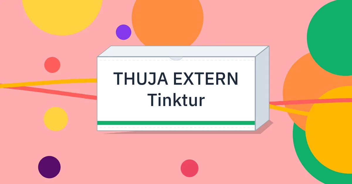 Symbolbild: Packung mit der Aufschrift THUJA EXTERN Tinktur (PZN 02107860) – Verfügbarkeit und Bezug in Apotheken in Frankfurt am Main