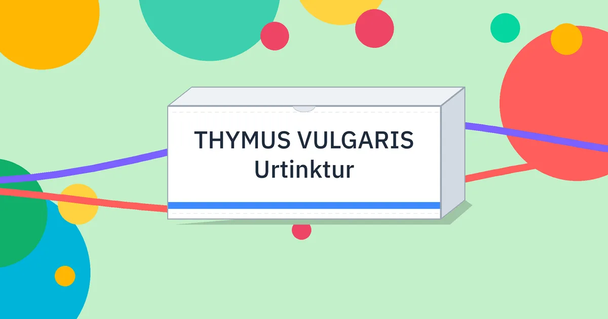 Symbolbild: Packung mit der Aufschrift THYMUS VULGARIS Urtinktur (PZN 04240741) – Verfügbarkeit und Bezug in Apotheken in Frankfurt am Main
