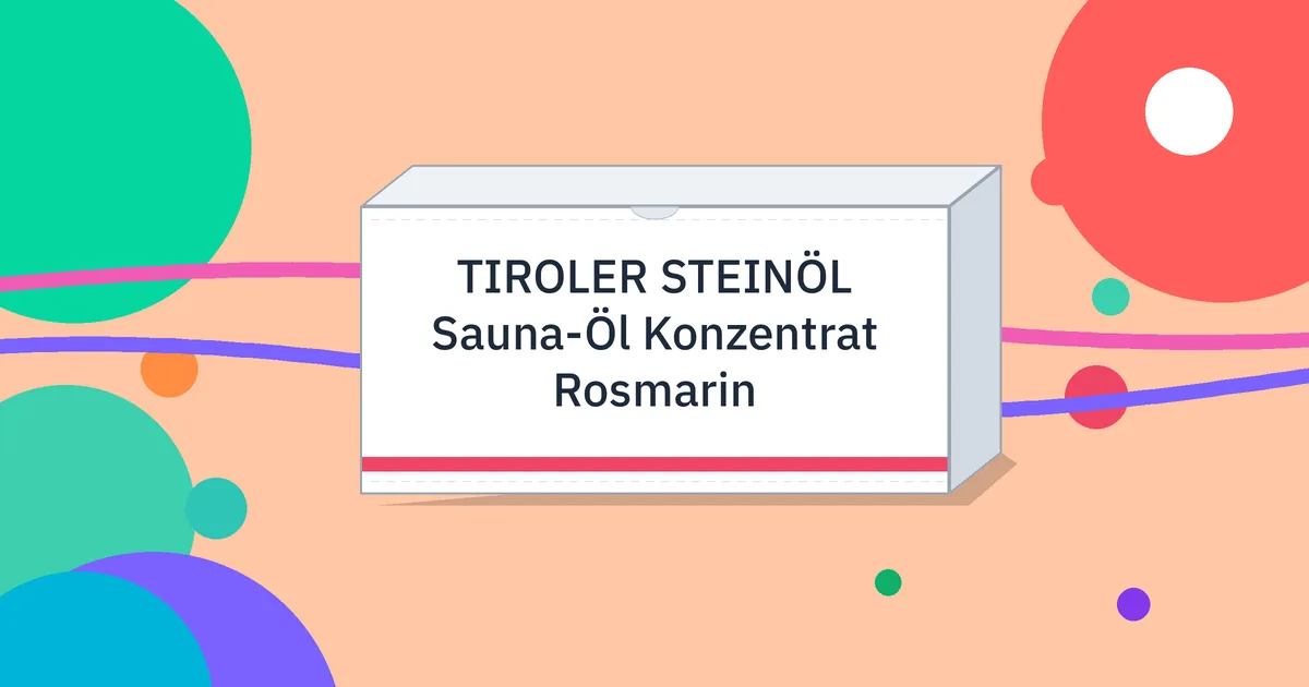Symbolbild: Packung mit der Aufschrift TIROLER STEINÖL Sauna-Öl Konzentrat Rosmarin (PZN 17195769) – Verfügbarkeit und Bezug in Apotheken in Frankfurt am Main