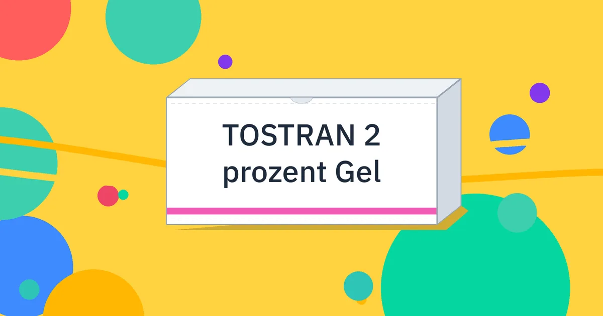 Symbolbild: Packung mit der Aufschrift TOSTRAN 2 prozent Gel (PZN 00413185) – Verfügbarkeit und Bezug in Apotheken in Frankfurt am Main