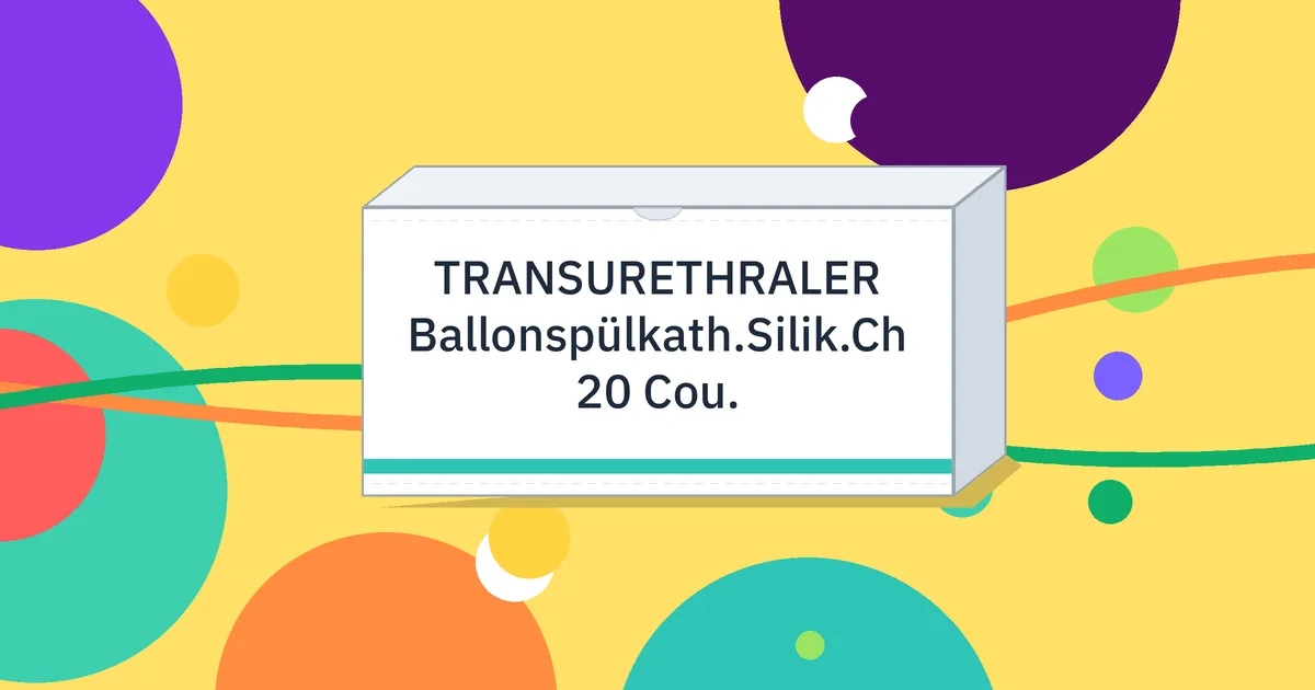 Symbolbild: Packung mit der Aufschrift TRANSURETHRALER Ballonspülkath.Silik.Ch 20 Cou. (PZN 01151391) – Verfügbarkeit und Bezug in Apotheken in Frankfurt am Main