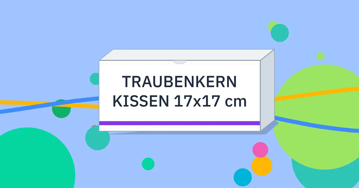 Symbolbild: Packung mit der Aufschrift TRAUBENKERN KISSEN 17x17 cm (PZN 09242727) – Verfügbarkeit und Bezug in Apotheken in Frankfurt am Main