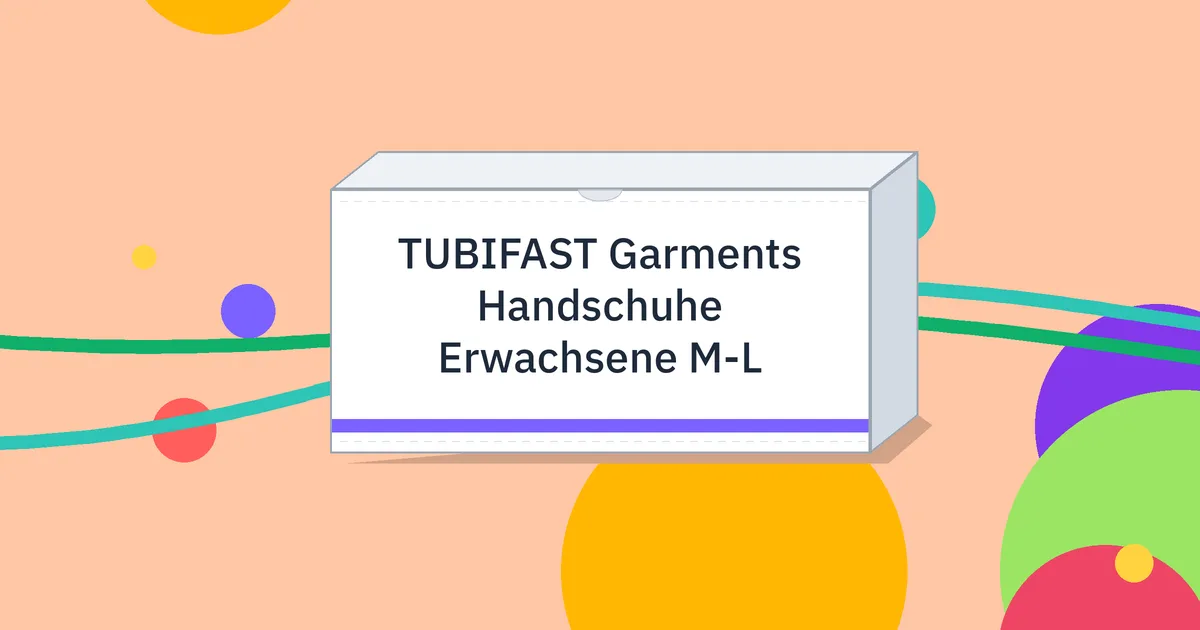 Symbolbild: Packung mit der Aufschrift TUBIFAST Garments Handschuhe Erwachsene M-L (PZN 14414981) – Verfügbarkeit und Bezug in Apotheken in Frankfurt am Main