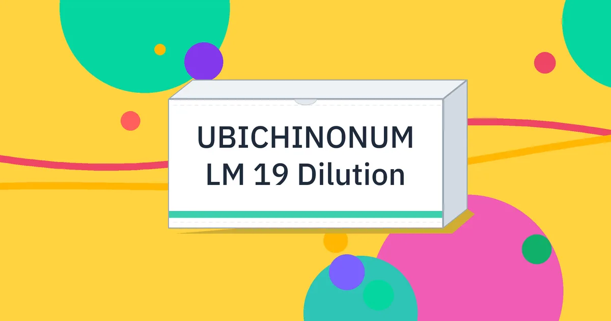 Symbolbild: Packung mit der Aufschrift UBICHINONUM LM 19 Dilution (PZN 13254883) – Verfügbarkeit und Bezug in Apotheken in Frankfurt am Main